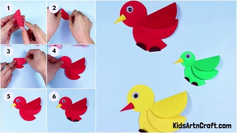 How To Make Birds Flying In Sky Craft Tutorial - Kids Art & Craft