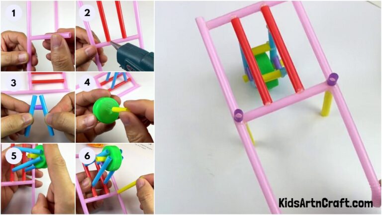 How to Make Cart Using Plastic Straw Easy Tutorial - Kids Art & Craft