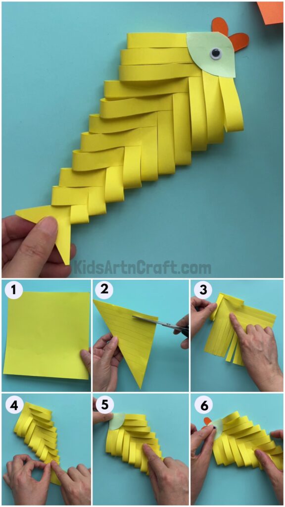 How to Make Easy Paper Fish Craft For Kids - Kids Art & Craft