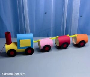 How to Make Handmade Paper Toy Train for Kids - Kids Art & Craft