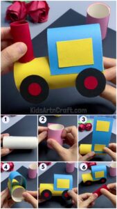 How to Make Handmade Paper Toy Train for Kids - Kids Art & Craft