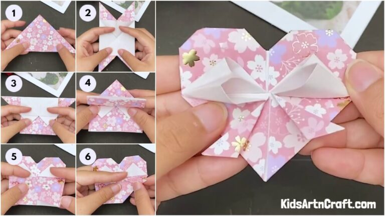 How To Make Origami Heart Envelope Step-by-step Tutorial - Kids Art & Craft