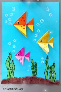 Origami Paper Fish Using Clay Craft Tutorial For Kids - Kids Art & Craft