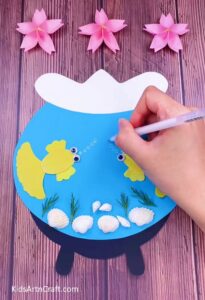 How to make Paper Aquarium Tutorial for preschoolers - Kids Art & Craft