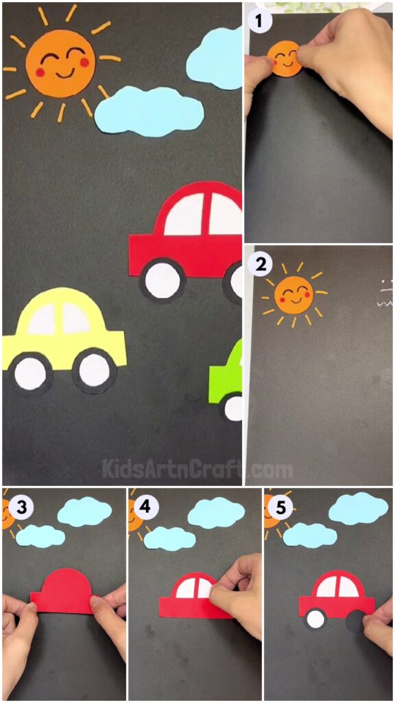 How To Make Paper Car Artwork For Kids - Kids Art & Craft