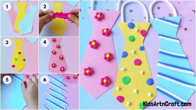 How To Make Paper Neck-tie easy tutorial for kids - Kids Art & Craft