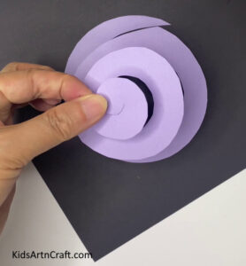 How to Make Purple Paper Flower With Leaves Tutorial - Kids Art & Craft