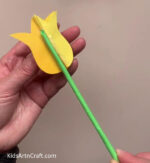 How to Make Tulip Flower with Paper For Kids - Kids Art & Craft