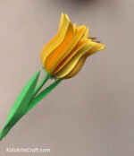 How to Make Tulip Flower with Paper For Kids - Kids Art & Craft