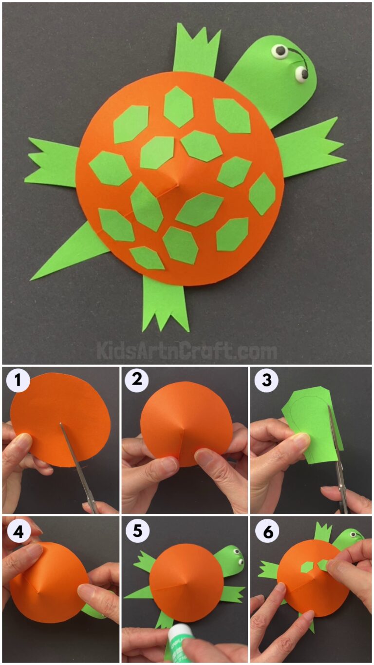 How to make Turtle Paper Craft for Kids - Kids Art & Craft