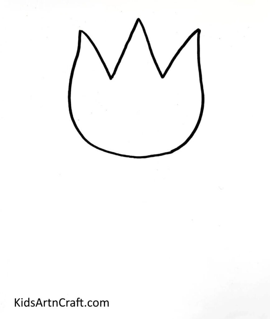 Tulip Flower Drawing Easy Tutorial For Kids - Kids Art & Craft