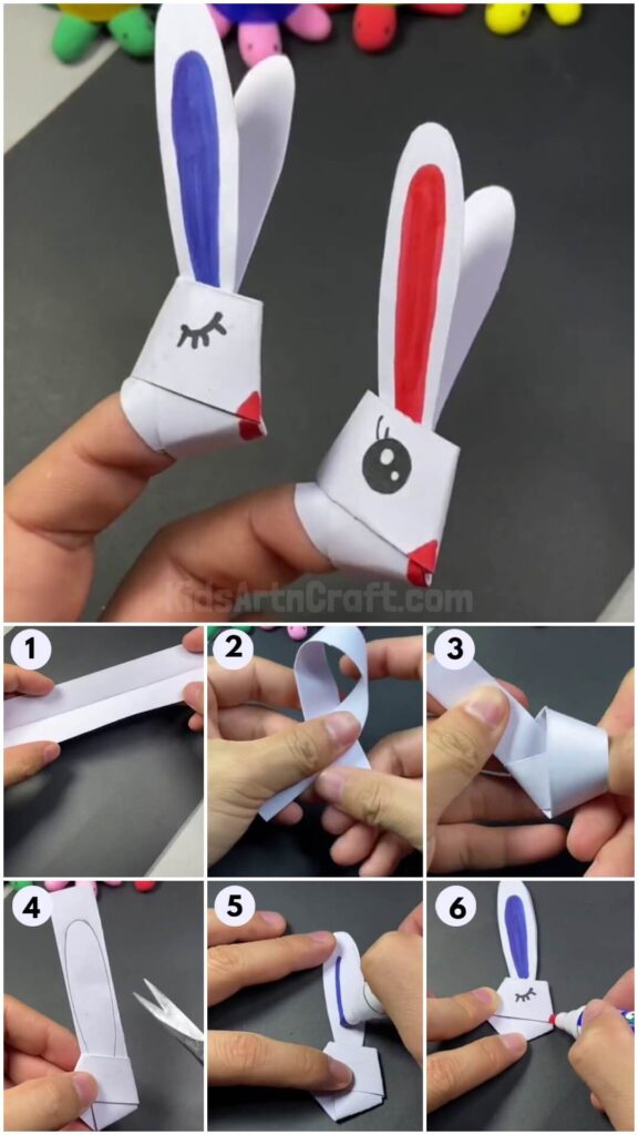 Learn to make Bunny Finger Puppets Easy Tutorial for kids - Kids Art & Craft