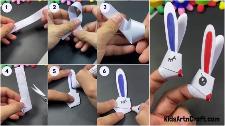 Learn to make Bunny Finger Puppets Easy Tutorial for kids - Kids Art ...