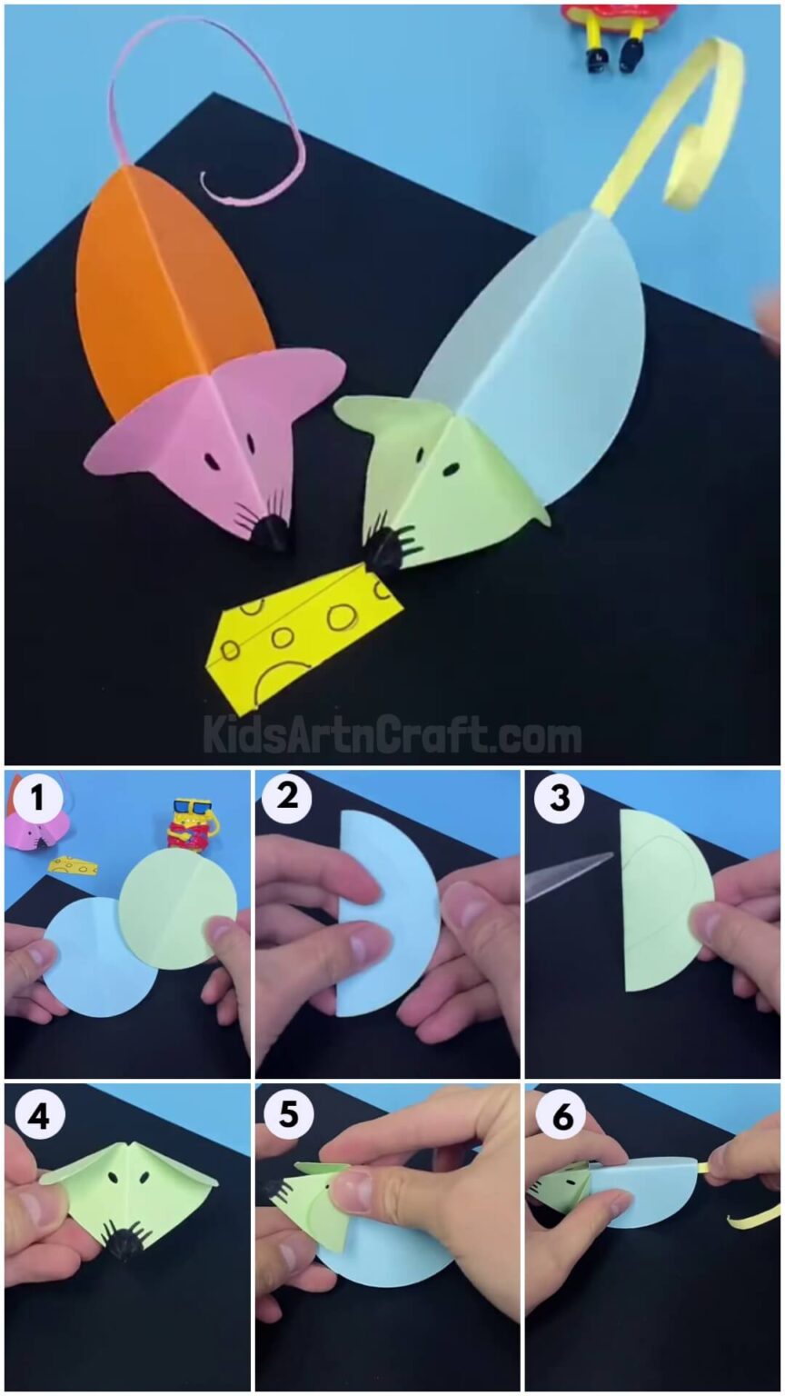 Learn to Make Easy Paper Mouse Craft for Kids - Kids Art & Craft