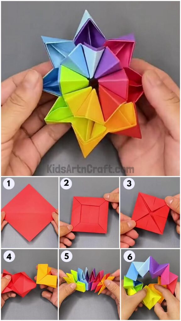 Learn to Make Origami Paper Ninja Star Craft Tutorial - Kids Art & Craft