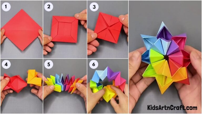 Learn to Make Origami Paper Ninja Star Craft Tutorial - Kids Art & Craft