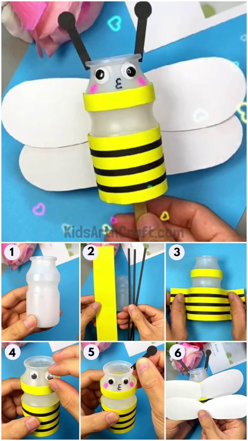 Learn To Make Plastic Bottle Bee Craft Step-by-step Tutorial For Kids ...