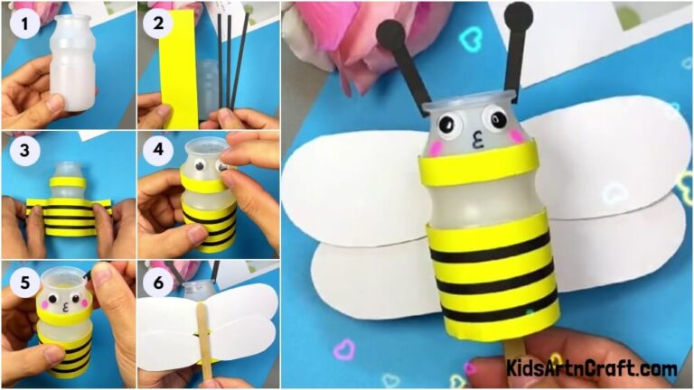 Learn To Make Plastic Bottle Bee Craft Step-by-step Tutorial For Kids ...