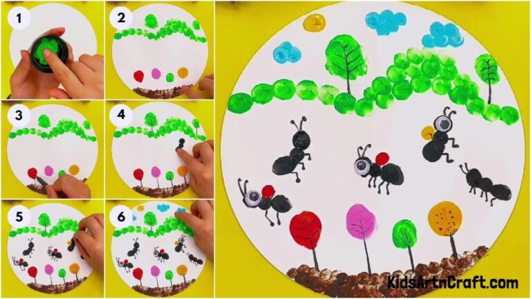 Miniature Ant World Art Step-by-step Tutorial For Beginners - Kids Art ...