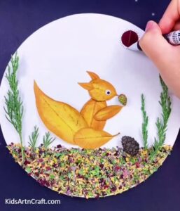 Autumn Leaf Squirrel Craft Tutorial For Beginners - Kids Art & Craft