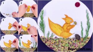 Autumn Leaf Squirrel Craft Tutorial For Beginners - Kids Art & Craft