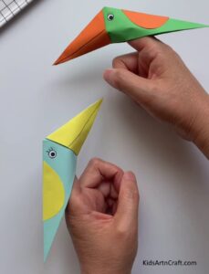 Paper Bird Finger Puppet Craft Tutorial For Kids - Kids Art & Craft