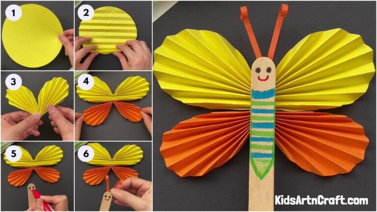 Paper Butterfly Craft Easy Tutorial for Kids - Kids Art & Craft