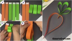 Paper Carrot Craft Step by Step Tutorial for Kids - Kids Art & Craft