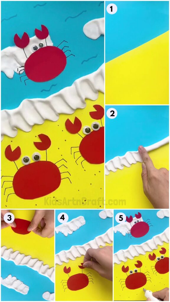Paper Crab Craft On The Beach For Kids - Kids Art & Craft