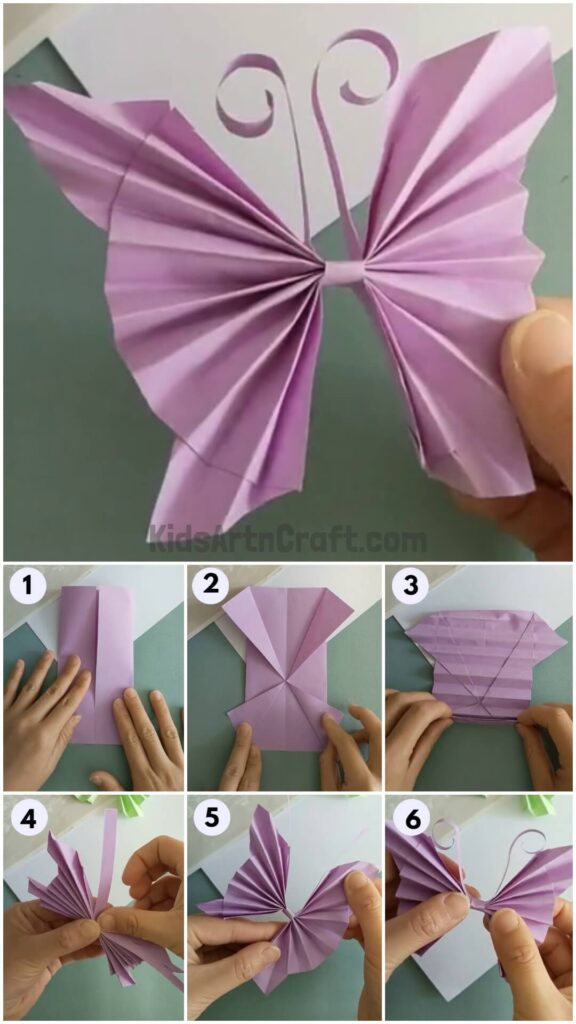 Paper Origami Butterfly Step-by-Step Craft Tutorial for kids - Kids Art ...