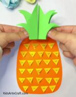 Pineapple Paper Craft easy tutorial for kids - Kids Art & Craft