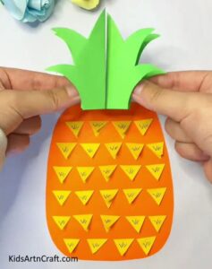 Pineapple Paper Craft easy tutorial for kids - Kids Art & Craft