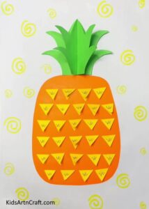 Pineapple Paper Craft easy tutorial for kids - Kids Art & Craft
