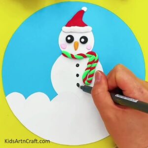 Pretty Snowman Paper Clay Craft Tutorial For Beginners - Kids Art & Craft