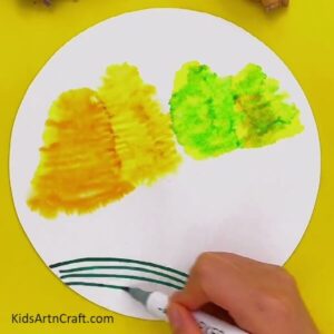 Pretty Tree Landscape Sketchpen Painting Art Idea For Kids - Kids Art ...