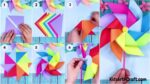 Rainbow Paper Windmill Step-by-step Tutorial For Beginners - Kids Art ...
