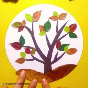 Realistic Tree Craft Using Fall Leaves Step-by-step Tutorial - Kids Art ...