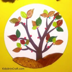 Realistic Tree Craft Using Fall Leaves Step-by-step Tutorial - Kids Art ...
