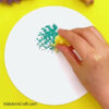 Realistic Tree Landscape Stamp Painting Using Fruit foam - Kids Art & Craft