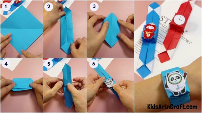 Simple Origami Paper Watch Easy Craft At Home - Kids Art & Craft