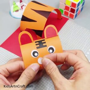 Simple Tiger Paper Craft Step by Step Tutorial - Kids Art & Craft