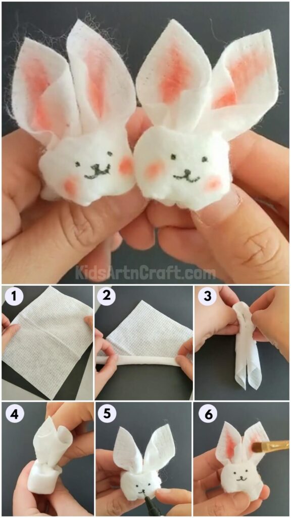 Tissue Paper Bunny Step-by-Step Craft Tutorial for kids - Kids Art & Craft