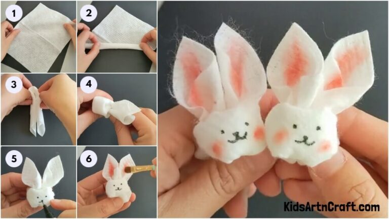 Tissue Paper Bunny Step-by-Step Craft Tutorial for kids - Kids Art & Craft