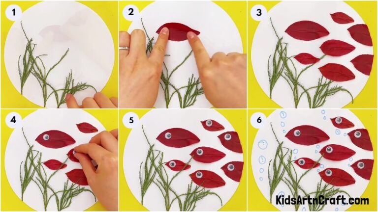 Underwater Fishes Fall Leaf Craft Tutorial For Beginners - Kids Art & Craft