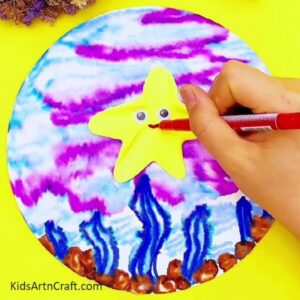 Underwater Starfish Drawing Creative Idea For Beginners - Kids Art & Craft