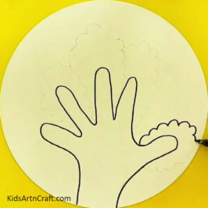 Amazing Tree Drawing From Hand Outline Step by Step Tutorial - Kids Art ...