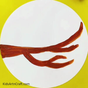 Birds Over Tree Branch Painting Step by Step Tutorial - Kids Art & Craft
