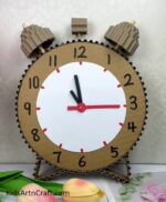 How to Make Cardboard Alarm Clock Recycled Craft For Kids - Kids Art ...