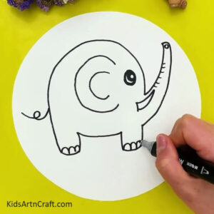 Adorable Elephant Hand Drawing Step by Step Tutorial - Kids Art & Craft