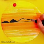 Amazing Sunset Landscape Scenery Drawing Tutorial For Kids - Kids Art ...